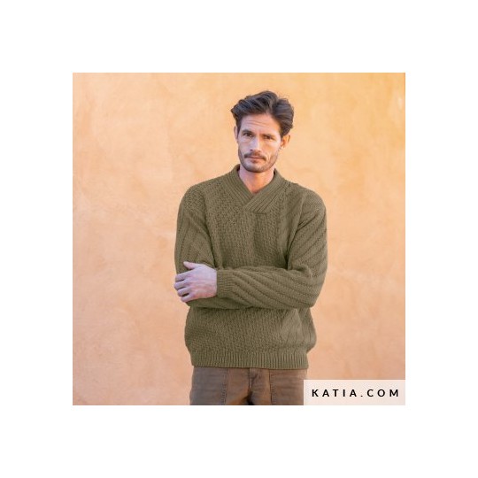 Modèle de Pull à col croisé pour Homme en Craft Lover de Katia